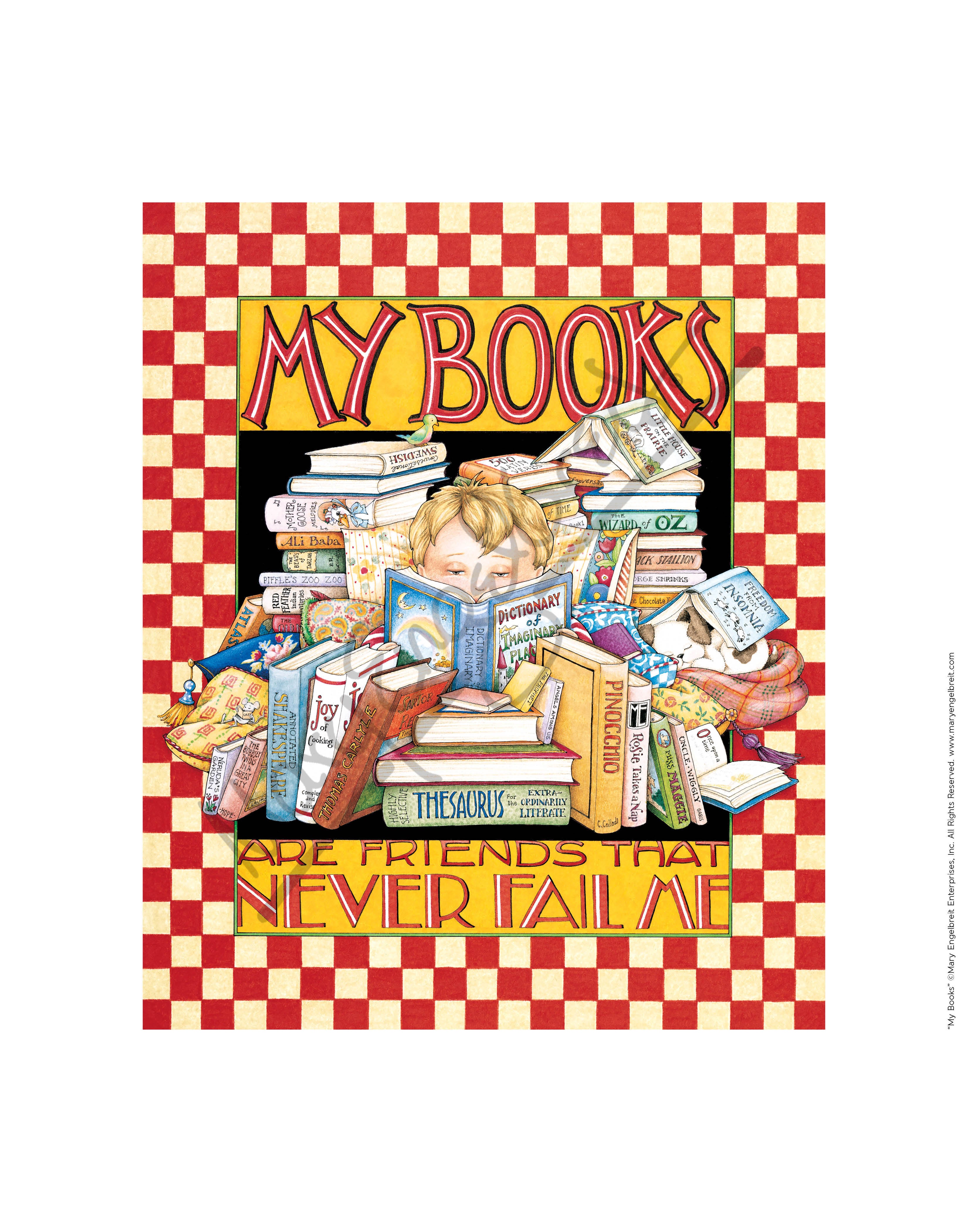My Books Fine Art Print | Mary Engelbreit Store