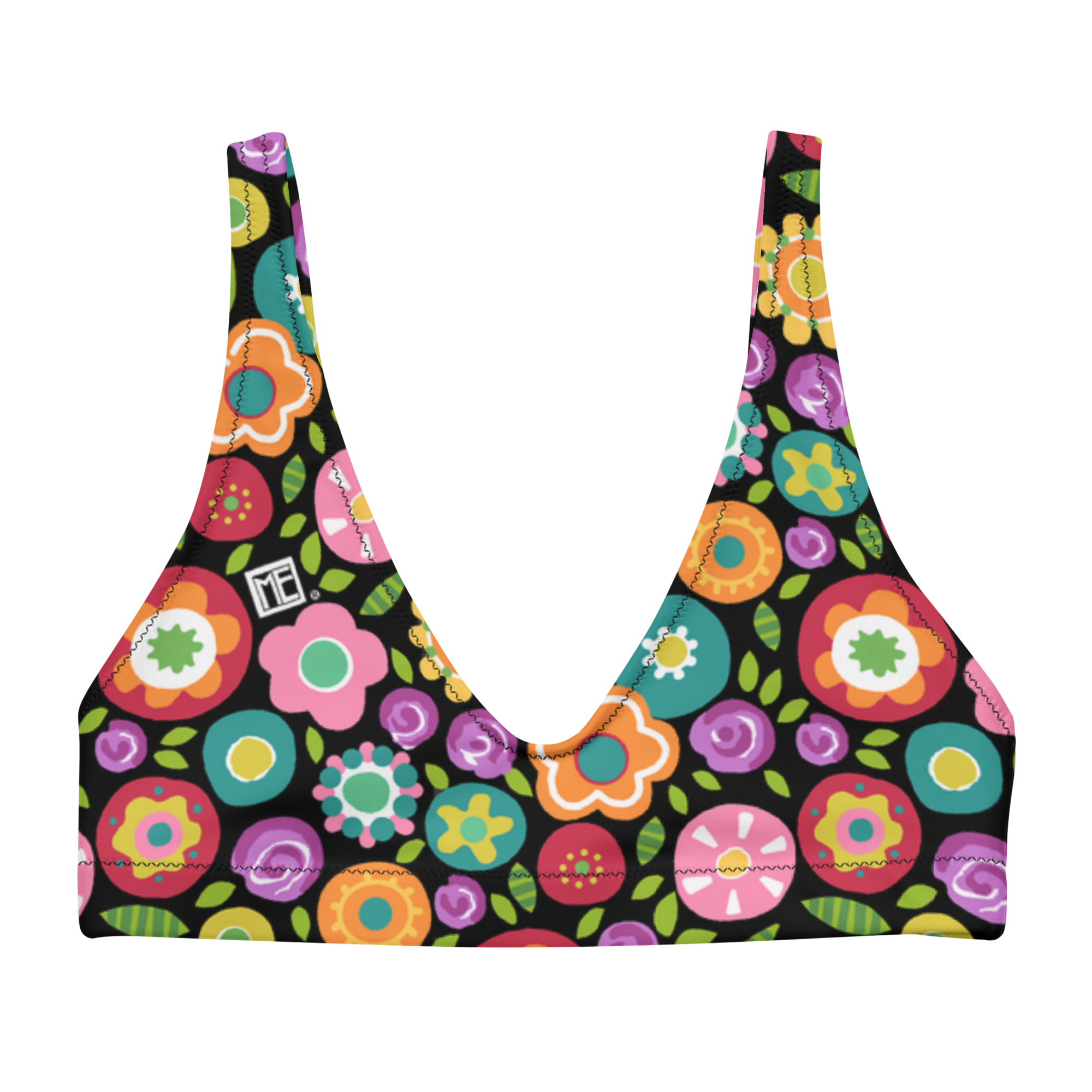 Rainbow Floral Padded Bikini Top Mary Engelbreit Store