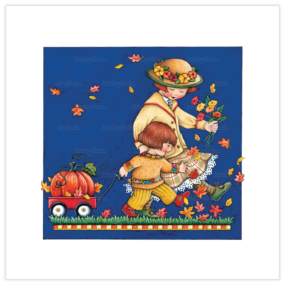 Pulling Pumpkin Fine Art Print | Mary Engelbreit Store