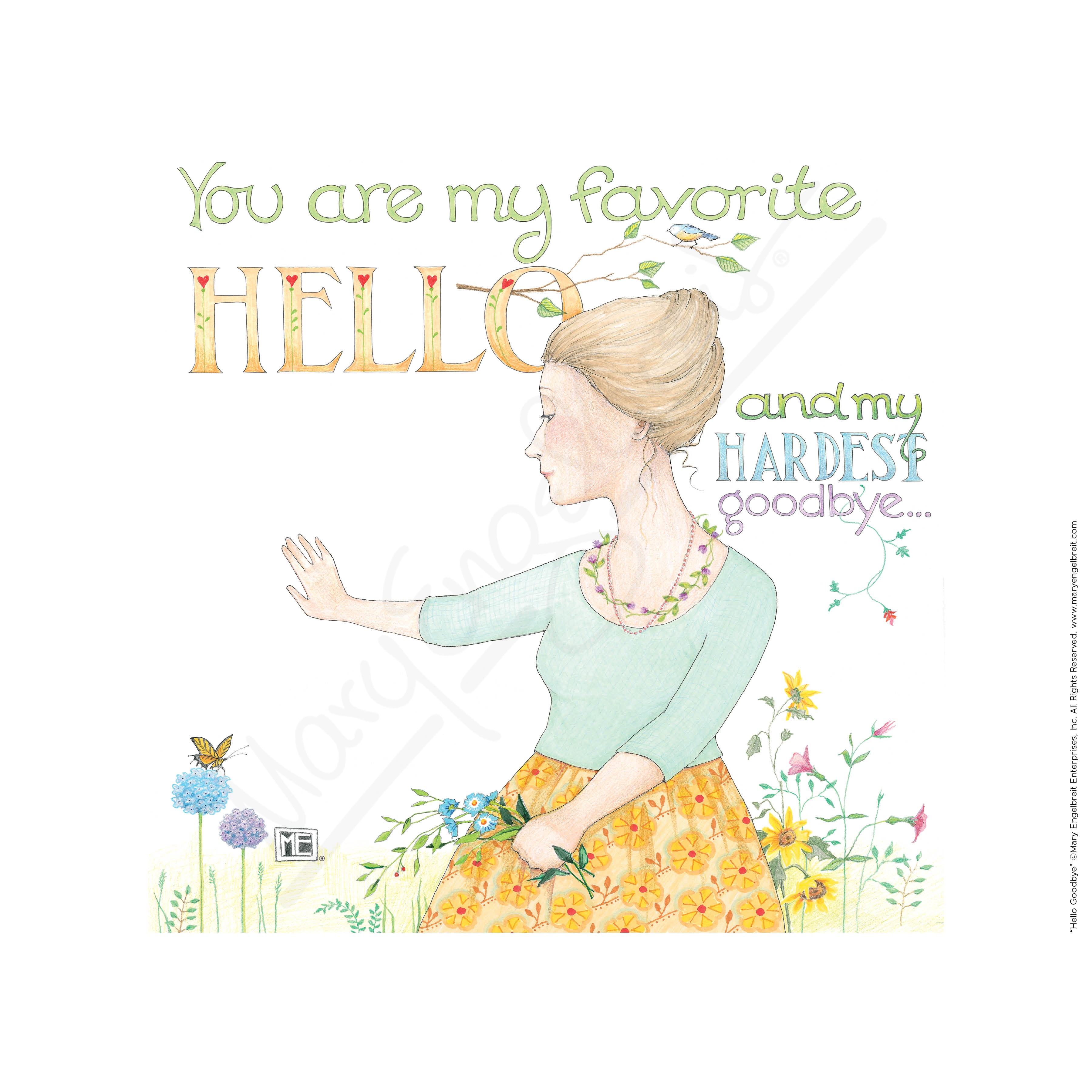 Hello Goodbye Fine Art Print | Mary Engelbreit Store