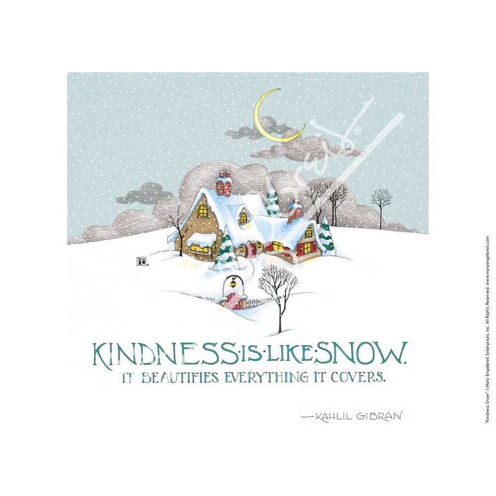 Kindness Snow Fine Art Print | Mary Engelbreit Store