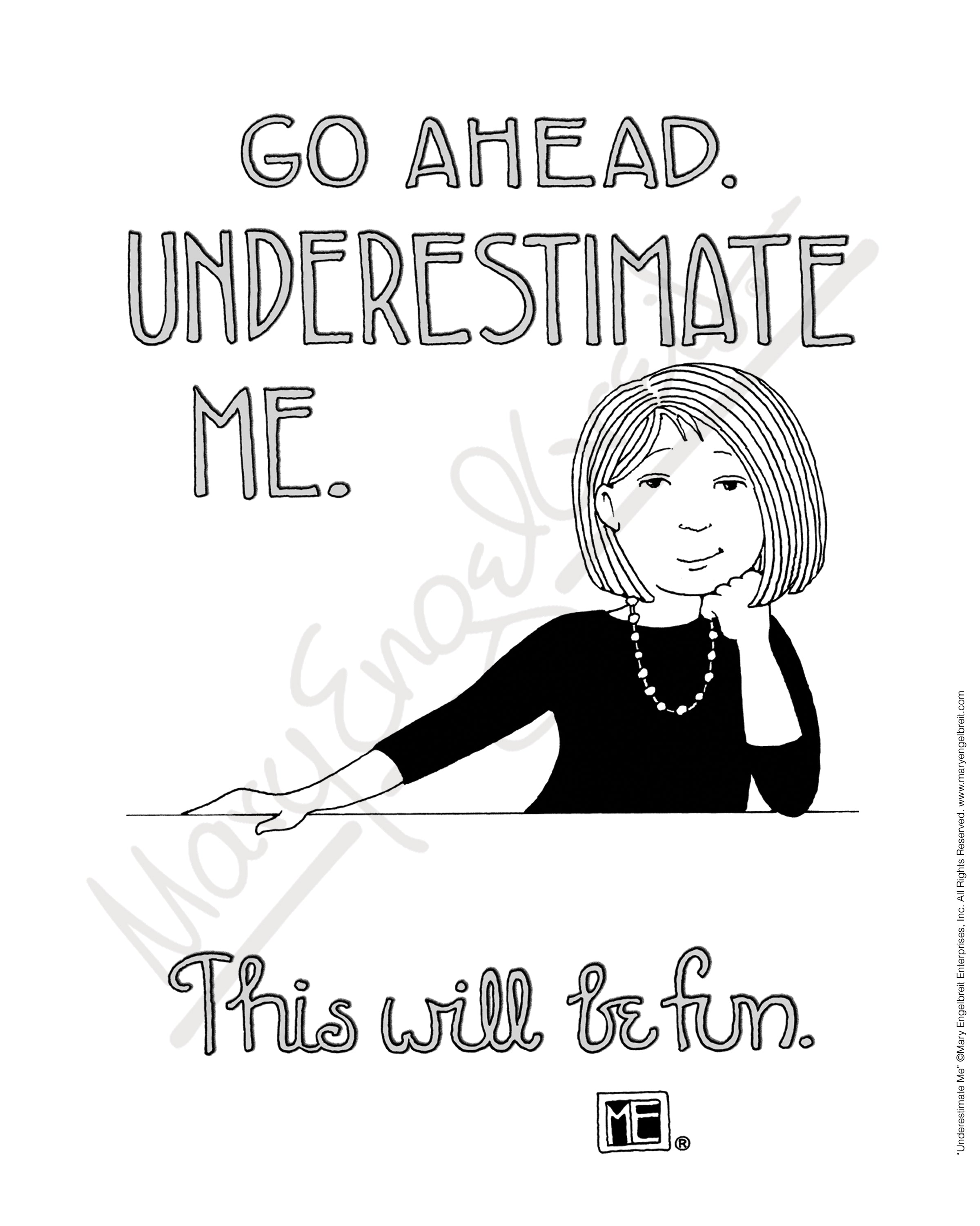 'Underestimate Me' Small Print | Mary Engelbreit Store