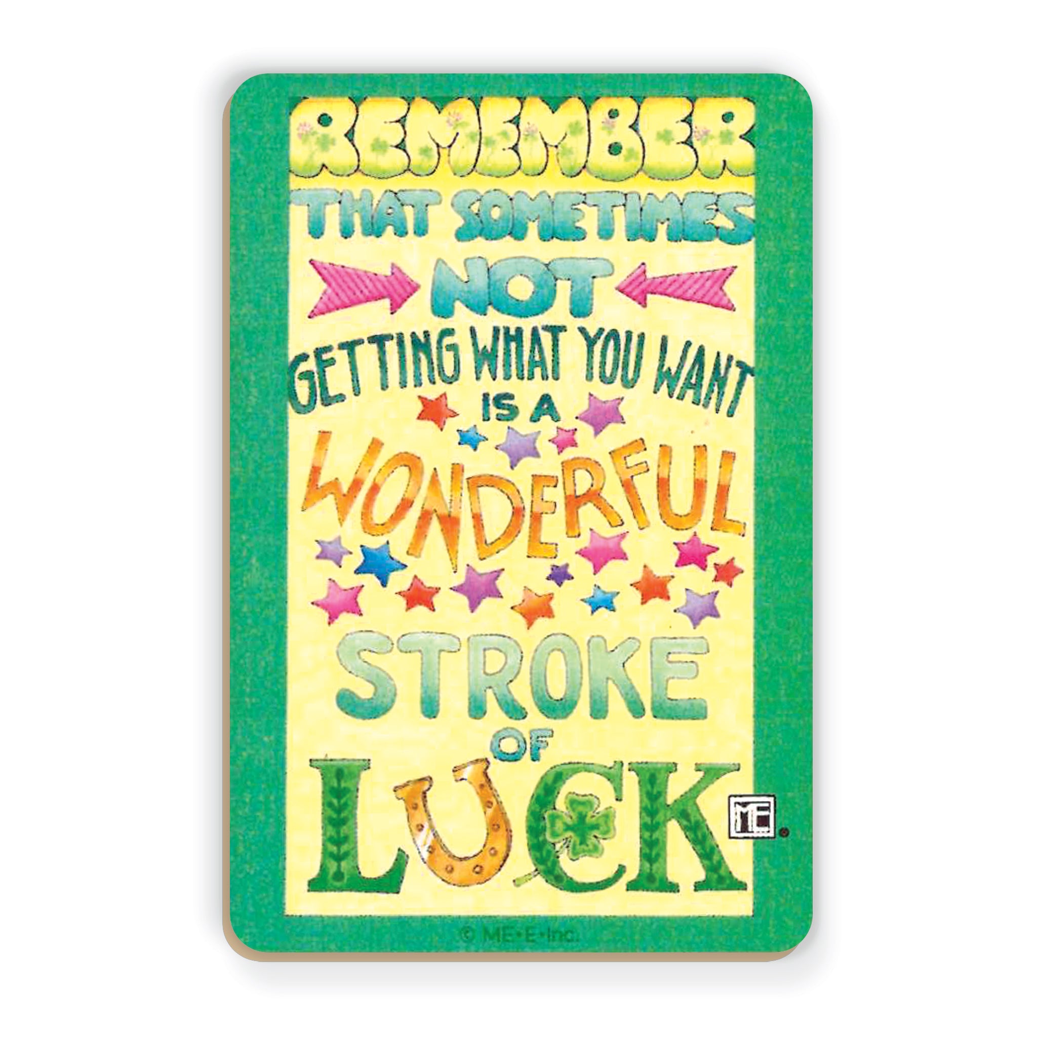 Stroke Of Luck Wooden Magnet Stroke Of Luck Wooden Magnet